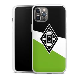 DeinDesign iPhone 12 Pro Max Handy Silikon H&uuml;lle Case wei&szlig; Handyh&uuml;lle Gladbach Official Licensed Product Borussia M&ouml;nchengladbach Silikon Case