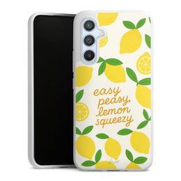 DeinDesign Galaxy A54 5G Handy Silikon H&uuml;lle Case wei&szlig; Handyh&uuml;lle Spruch Statement Lemon Silikon Case