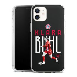 DeinDesign iPhone 12 Handy Silikon H&uuml;lle Case transparent Handyh&uuml;lle Fc Bayern M&uuml;nchen Klara B&uuml;hl Official Licensed Product Silikon Case