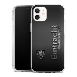 DeinDesign iPhone 12 Handy Silikon H&uuml;lle Case transparent Handyh&uuml;lle Logo Eintracht Braunschweig Official Licensed Product Silikon Case
