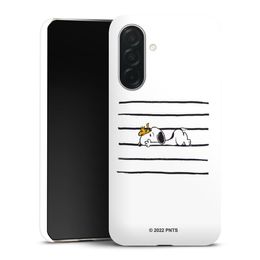 DeinDesign Galaxy A26 Handy Premium Case Smartphone Handyh&uuml;lle Schutzh&uuml;lle gl&auml;nzend Snoopy Dog Peanuts Premium Case