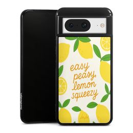 DeinDesign Google Pixel 8 Handy Silikon H&uuml;lle Case schwarz Handyh&uuml;lle Spruch Statement Lemon