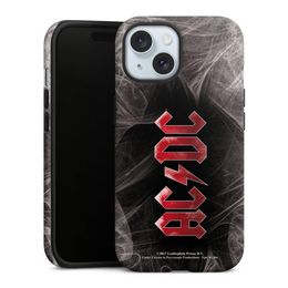 DeinDesign iPhone 15 Handy Panzer Handyh&uuml;lle robuste Outdoor H&uuml;lle Schutzh&uuml;lle matt Merchandise Acdc Logo Tough Case