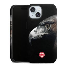 DeinDesign iPhone 15 Handy Panzer Handyh&uuml;lle robuste Outdoor H&uuml;lle Schutzh&uuml;lle matt European Cup Official Licensed Product Eintracht Frankfurt Tough Case