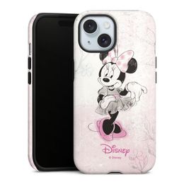 DeinDesign iPhone 15 Handy Panzer Handyh&uuml;lle robuste Outdoor H&uuml;lle Schutzh&uuml;lle matt Vintage Minnie Mouse Disney Tough Case