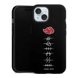 DeinDesign iPhone 15 Handy Panzer Handyh&uuml;lle robuste Outdoor H&uuml;lle Schutzh&uuml;lle matt Naruto Shippuden Official Licensed Product Akatsuki Tough Case