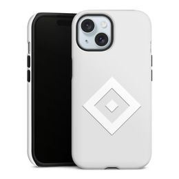 DeinDesign iPhone 15 Handy Panzer Handyh&uuml;lle robuste Outdoor H&uuml;lle Schutzh&uuml;lle matt Hsv Hamburger Sv Coat Of Arms Tough Case