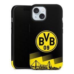DeinDesign iPhone 15 Handy Panzer Handyh&uuml;lle robuste Outdoor H&uuml;lle Schutzh&uuml;lle matt Borussia Dortmund Stadium Bvb Tough Case