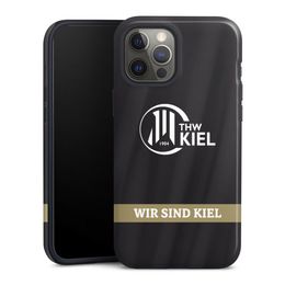DeinDesign iPhone 12 Pro Max Handy Panzer Handyh&uuml;lle robuste Outdoor H&uuml;lle Schutzh&uuml;lle gl&auml;nzend Thw Kiel Handball Merchandise Tough Case