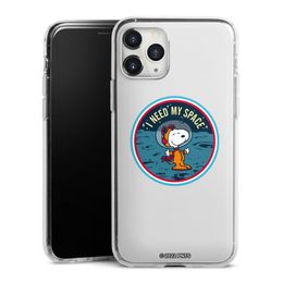 DeinDesign iPhone 11 Pro Max Handy Silikon H&uuml;lle Case transparent Handyh&uuml;lle Peanuts Snoopy Weltall Silikon Case