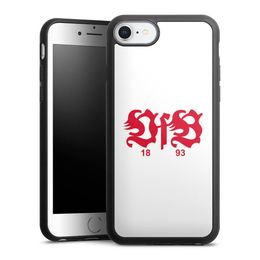 DeinDesign iPhone SE (2020) Handy Gallery Case Handyh&uuml;lle 9H Geh&auml;rtetes Glas R&uuml;ckseite H&uuml;lle Official Licensed Product Vfb Stuttgart Lettering Gallery Case
