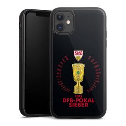 DeinDesign iPhone 11 Handy Gallery Case Handyh&uuml;lle 9H Geh&auml;rtetes Glas R&uuml;ckseite H&uuml;lle Trophy Official Licensed Product Vfb Stuttgart Gallery Case
