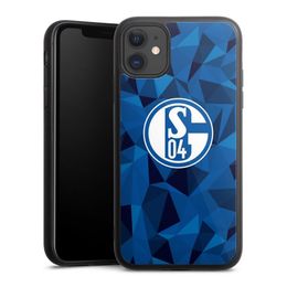DeinDesign iPhone 11 Handy Gallery Case Handyh&uuml;lle 9H Geh&auml;rtetes Glas R&uuml;ckseite H&uuml;lle Muster Camouflage Fc Schalke 04 Gallery Case