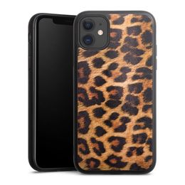 DeinDesign iPhone 11 Handy Gallery Case Handyh&uuml;lle 9H Geh&auml;rtetes Glas R&uuml;ckseite H&uuml;lle Fur Animal Print Leopard Gallery Case