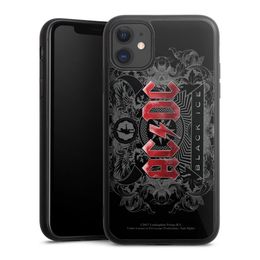 DeinDesign iPhone 11 Handy Gallery Case Handyh&uuml;lle 9H Geh&auml;rtetes Glas R&uuml;ckseite H&uuml;lle Merchandise Black Ice Acdc Gallery Case