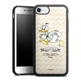 DeinDesign iPhone SE (2020) Handy Gallery Case Handyh&uuml;lle 9H Geh&auml;rtetes Glas R&uuml;ckseite H&uuml;lle Disney Donuld Duck Vintage Official Licensed Product Gallery Case