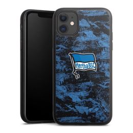 DeinDesign iPhone 11 Handy Gallery Case Handyh&uuml;lle 9H Geh&auml;rtetes Glas R&uuml;ckseite H&uuml;lle Flag Hertha Bsc Logo Gallery Case