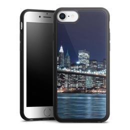 DeinDesign iPhone SE (2020) Handy Gallery Case Handyh&uuml;lle 9H Geh&auml;rtetes Glas R&uuml;ckseite H&uuml;lle Brooklyn Bridge Usa New York Gallery Case