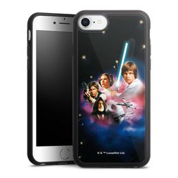 DeinDesign iPhone SE (2020) Handy Gallery Case Handyh&uuml;lle 9H Geh&auml;rtetes Glas R&uuml;ckseite H&uuml;lle Lightsaber Star Wars Merchandise Gallery Case