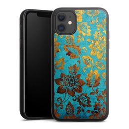 DeinDesign iPhone 11 Handy Gallery Case Handyh&uuml;lle 9H Geh&auml;rtetes Glas R&uuml;ckseite H&uuml;lle Vintage Ornament Flowers Gallery Case