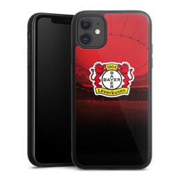 DeinDesign iPhone 11 Handy Gallery Case Handyh&uuml;lle 9H Geh&auml;rtetes Glas R&uuml;ckseite H&uuml;lle Official Licensed Product Stadium Bayer 04 Leverkusen Gallery Case