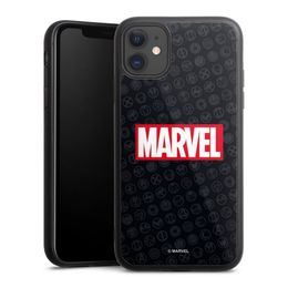 DeinDesign iPhone 11 Handy Gallery Case Handyh&uuml;lle 9H Geh&auml;rtetes Glas R&uuml;ckseite H&uuml;lle Comic Logo Marvel Gallery Case