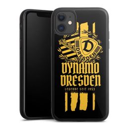 DeinDesign iPhone 11 Handy Gallery Case Handyh&uuml;lle 9H Geh&auml;rtetes Glas R&uuml;ckseite H&uuml;lle Sg Dynamo Dresden Statement Sgd Gallery Case