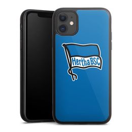 DeinDesign iPhone 11 Handy Gallery Case Handyh&uuml;lle 9H Geh&auml;rtetes Glas R&uuml;ckseite H&uuml;lle Official Licensed Product Flag Hertha Bsc Gallery Case