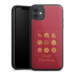 DeinDesign iPhone 11 Handy Gallery Case Handyh&uuml;lle 9H Geh&auml;rtetes Glas R&uuml;ckseite H&uuml;lle Merchandise Fc Bayern M&uuml;nchen Fcb 125 Jahre Gallery Case