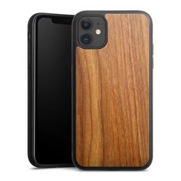 DeinDesign iPhone 11 Handy Gallery Case Handyh&uuml;lle 9H Geh&auml;rtetes Glas R&uuml;ckseite H&uuml;lle Wooden Look Larch Wood Gallery Case