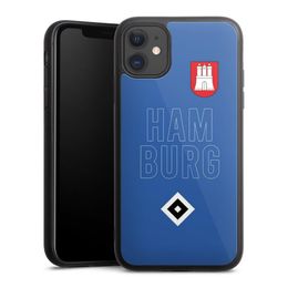 DeinDesign iPhone 11 Handy Gallery Case Handyh&uuml;lle 9H Geh&auml;rtetes Glas R&uuml;ckseite H&uuml;lle Official Licensed Product Hamburg Hamburger Sv Gallery Case
