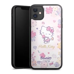 DeinDesign iPhone 11 Handy Gallery Case Handyh&uuml;lle 9H Geh&auml;rtetes Glas R&uuml;ckseite H&uuml;lle Hello Kitty Merchandise Water Colour Gallery Case