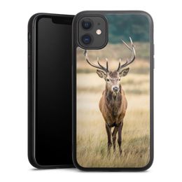 DeinDesign iPhone 11 Handy Gallery Case Handyh&uuml;lle 9H Geh&auml;rtetes Glas R&uuml;ckseite H&uuml;lle Meadow Deer Forrest Gallery Case