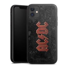 DeinDesign iPhone 11 Handy Gallery Case Handyh&uuml;lle 9H Geh&auml;rtetes Glas R&uuml;ckseite H&uuml;lle Acdc Logo Merchandise Gallery Case