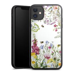 DeinDesign iPhone 11 Handy Gallery Case Handyh&uuml;lle 9H Geh&auml;rtetes Glas R&uuml;ckseite H&uuml;lle Meadow Nature Flowers Gallery Case