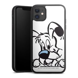 DeinDesign iPhone 11 Handy Gallery Case Handyh&uuml;lle 9H Geh&auml;rtetes Glas R&uuml;ckseite H&uuml;lle Comic Idefix Official Licensed Product Gallery Case