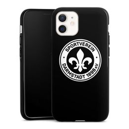 DeinDesign iPhone 12 mini Handy Silikon H&uuml;lle Case schwarz Handyh&uuml;lle Sv Darmstadt 98 Official Licensed Product Logo