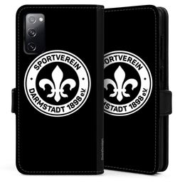 DeinDesign Galaxy S20 Handy Klapph&uuml;lle Handyh&uuml;lle aus Kunst Leder schwarz Flip Case Sv Darmstadt 98 Official Licensed Product Logo Sideflip mit Lasche