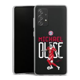 DeinDesign Galaxy A52s 5G Handy Silikon H&uuml;lle Case transparent Handyh&uuml;lle Fc Bayern M&uuml;nchen Michael Olise Official Licensed Product Silikon Case