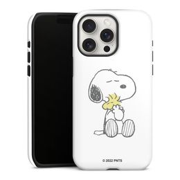 DeinDesign iPhone 15 Pro Max Handy Panzer Handyh&uuml;lle robuste Outdoor H&uuml;lle Schutzh&uuml;lle matt Snoopy Love Peanuts Tough Case
