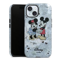 DeinDesign iPhone 15 Handy Panzer Handyh&uuml;lle robuste Outdoor H&uuml;lle Schutzh&uuml;lle matt Vintage Disney Tough Case