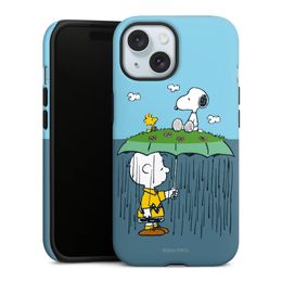 DeinDesign iPhone 15 Handy Panzer Handyh&uuml;lle robuste Outdoor H&uuml;lle Schutzh&uuml;lle matt Peanuts Children Snoopy Tough Case