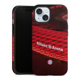 DeinDesign iPhone 15 Handy Panzer Handyh&uuml;lle robuste Outdoor H&uuml;lle Schutzh&uuml;lle matt Fc Bayern M&uuml;nchen Stadium Fcb Tough Case