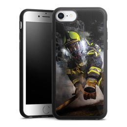 DeinDesign iPhone SE (2020) Handy Gallery Case Handyh&uuml;lle 9H Geh&auml;rtetes Glas R&uuml;ckseite H&uuml;lle Fire Fighter Fire Fighters Fire Gallery Case