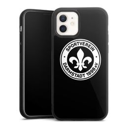 DeinDesign iPhone 12 Handy Gallery Case Handyh&uuml;lle 9H Geh&auml;rtetes Glas R&uuml;ckseite H&uuml;lle Sv Darmstadt 98 Official Licensed Product Logo Gallery Case