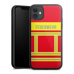 DeinDesign iPhone 11 Handy Gallery Case Handyh&uuml;lle 9H Geh&auml;rtetes Glas R&uuml;ckseite H&uuml;lle Fire Fighter Fire Fighters Life Saver Gallery Case