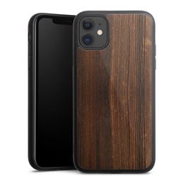 DeinDesign iPhone 11 Handy Gallery Case Handyh&uuml;lle 9H Geh&auml;rtetes Glas R&uuml;ckseite H&uuml;lle Wood Nut Tree Wooden Look Gallery Case