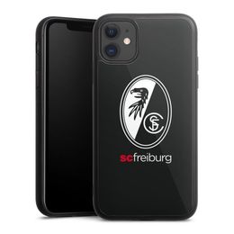 DeinDesign iPhone 11 Handy Gallery Case Handyh&uuml;lle 9H Geh&auml;rtetes Glas R&uuml;ckseite H&uuml;lle Coat Of Arms Official Licensed Product Sc Freiburg Gallery Case
