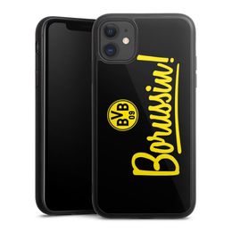 DeinDesign iPhone 11 Handy Gallery Case Handyh&uuml;lle 9H Geh&auml;rtetes Glas R&uuml;ckseite H&uuml;lle Borussia Dortmund Bvb Soccer Gallery Case