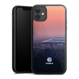 DeinDesign iPhone 11 Handy Gallery Case Handyh&uuml;lle 9H Geh&auml;rtetes Glas R&uuml;ckseite H&uuml;lle Official Licensed Product Fc Schalke 04 Stadium Gallery Case